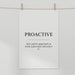 Proactive Meaning, Motivational Wall Art, Hustle Mindset Poster ...