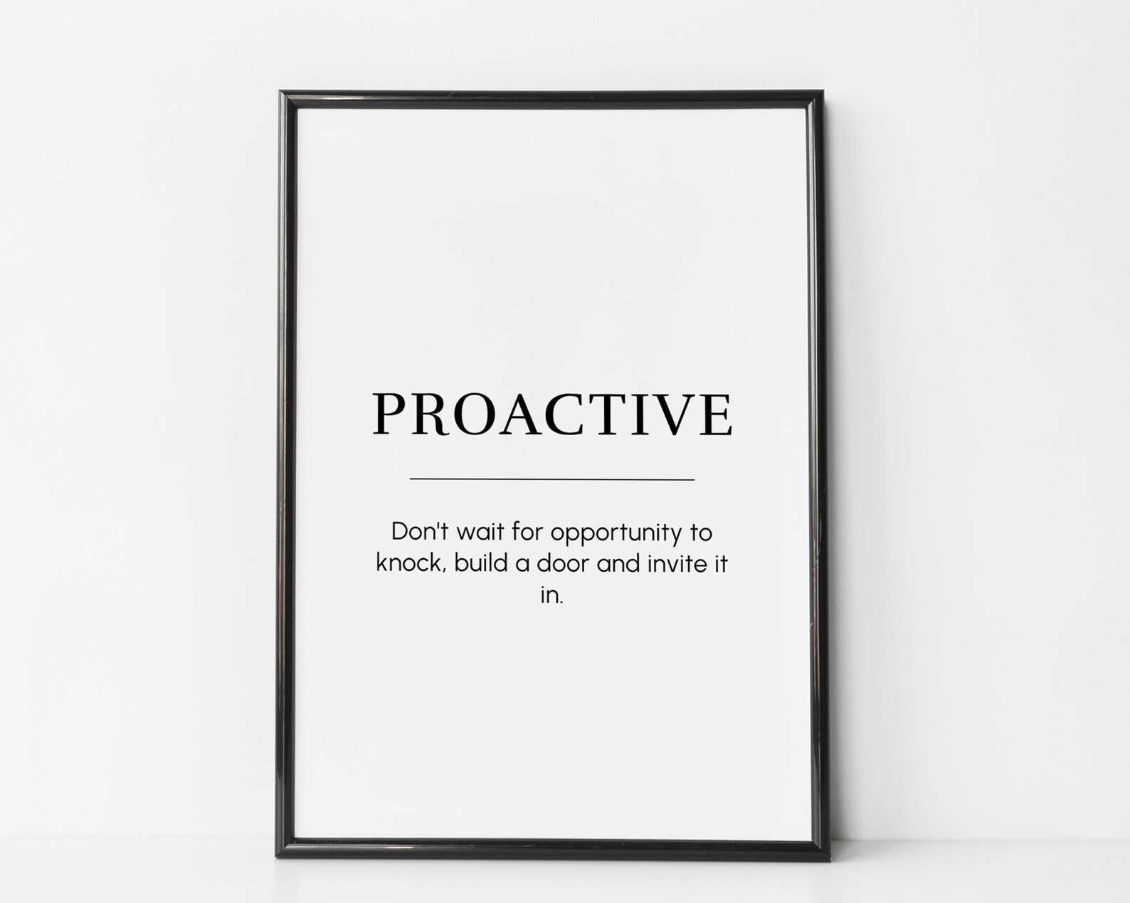 Proactive Meaning, Motivational Wall Art, Hustle Mindset Poster ...
