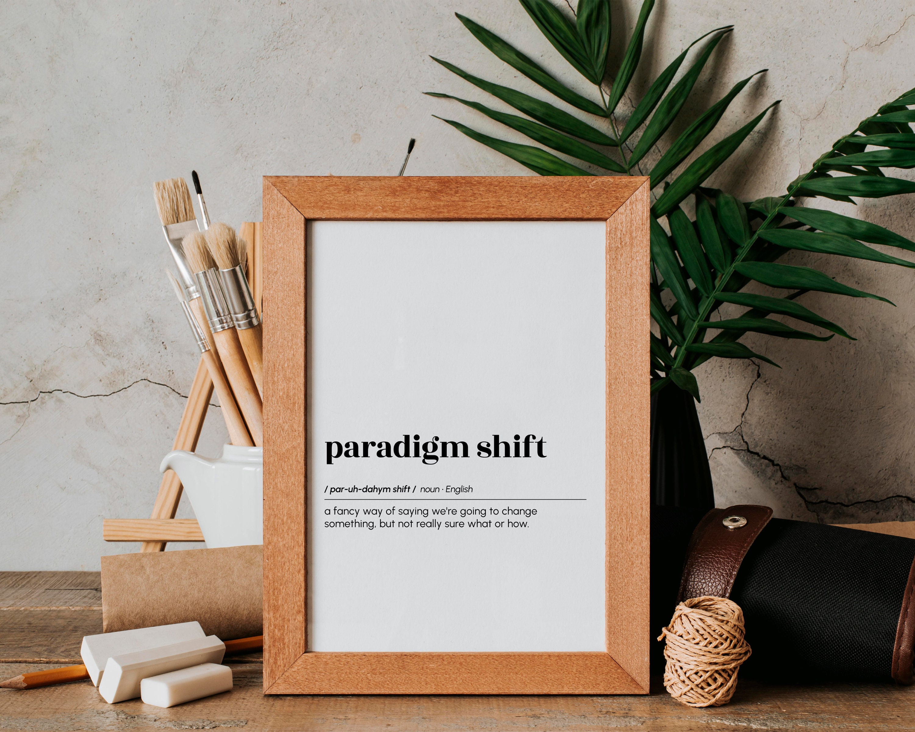 Paradigm Shift, Funny Definition Print, Funny Office Wall Art, Home ...