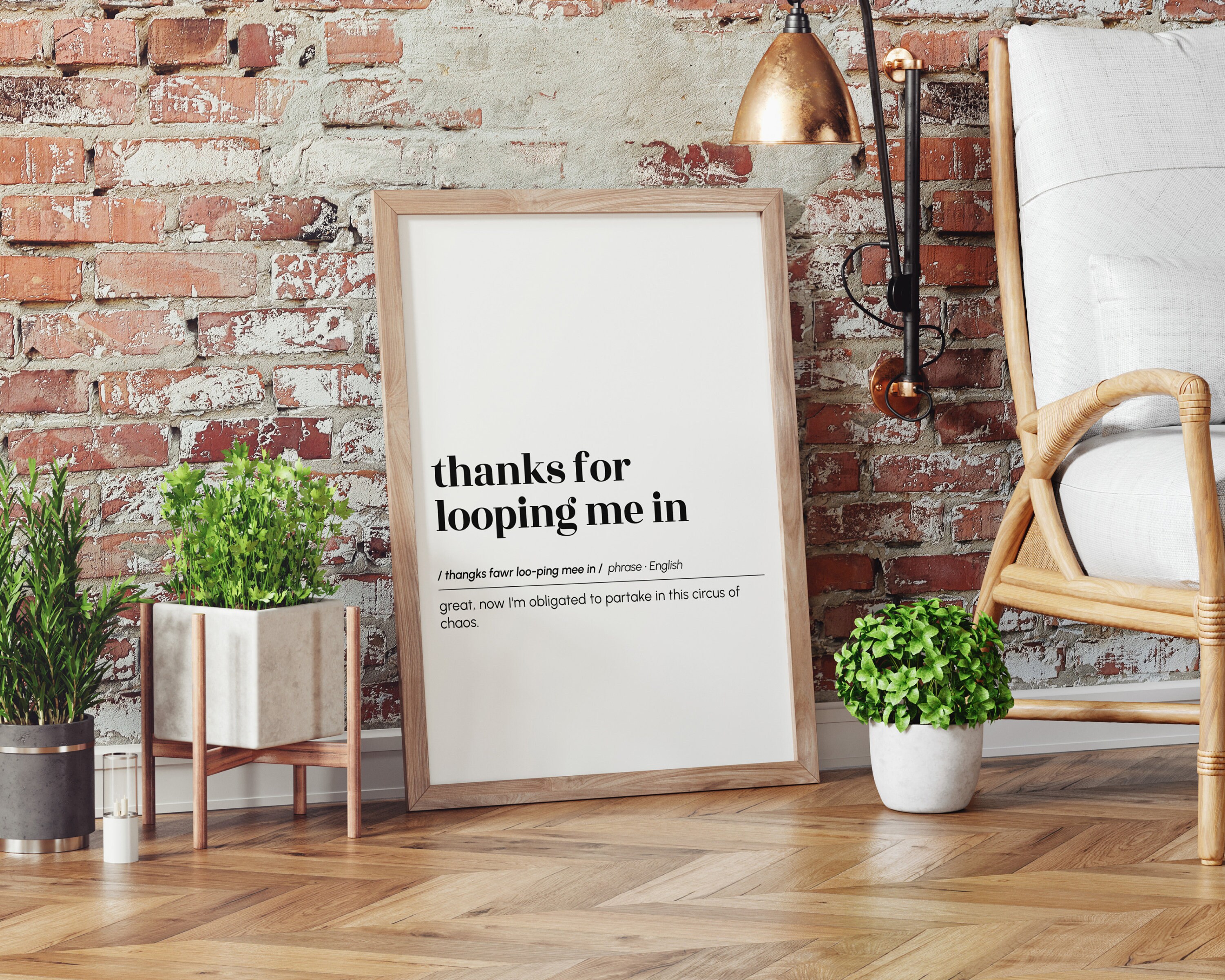 Thanks for Looping Me In, Funny Cubicle Poster, Email Definition Print ...