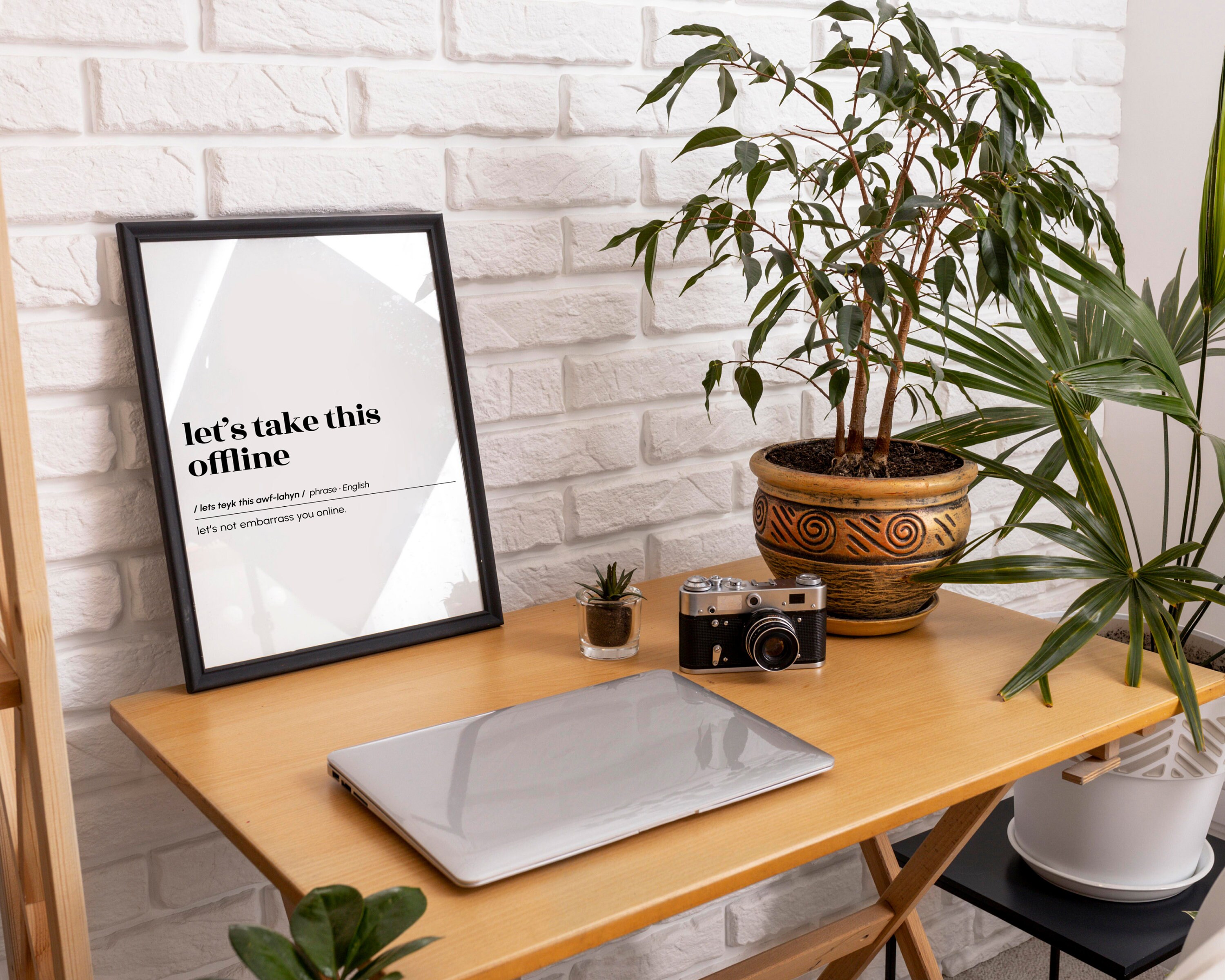 Let's Take This Offline, Funny Definition Print, Office Wall Art, Home ...