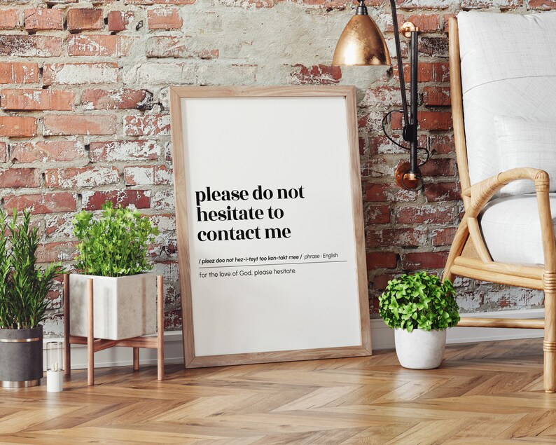 Funny Definition Print, Common Email Phrase, Office Wall Art, Home ...
