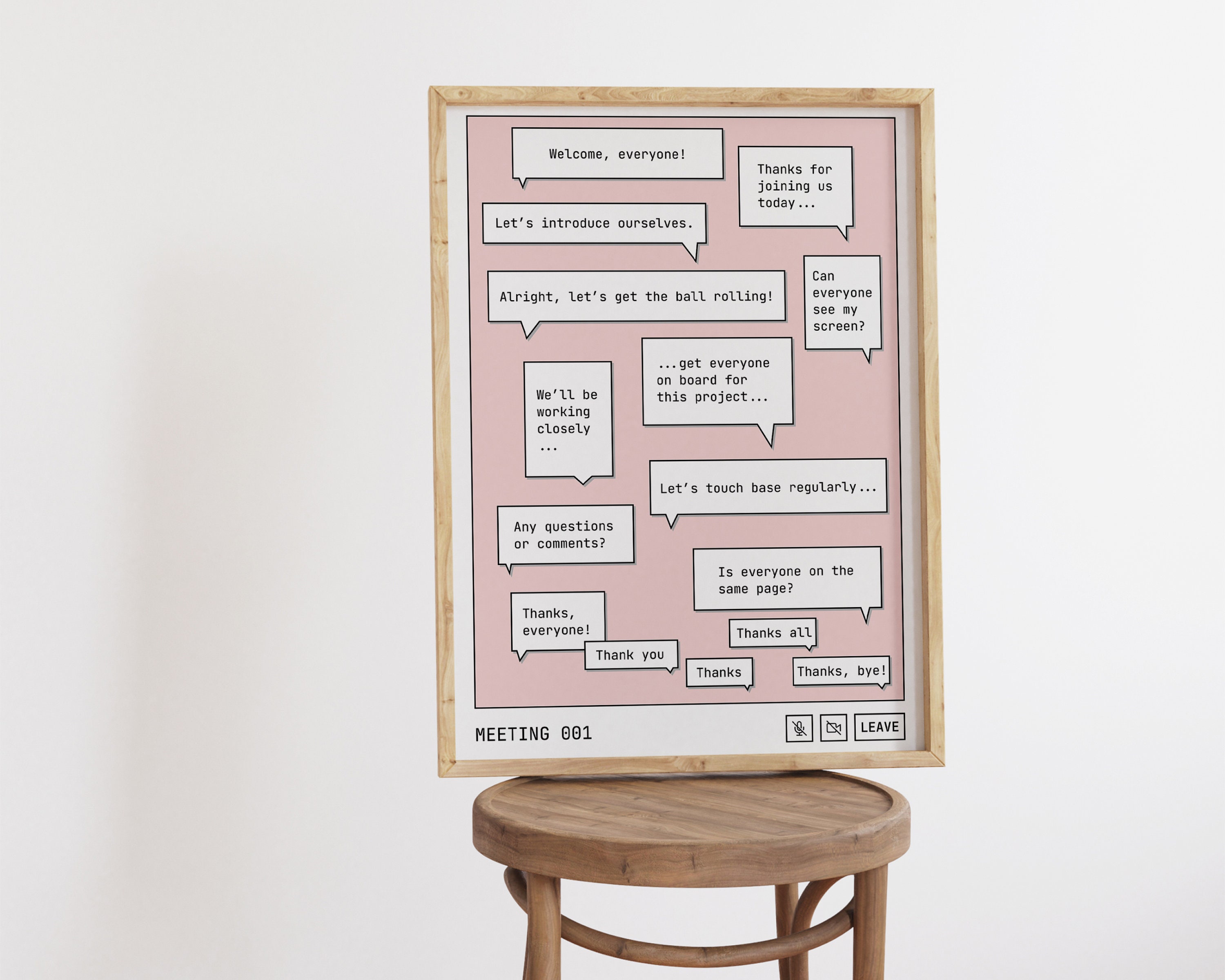 Funny Office Meeting Poster, Home Office Decor, Cubicle Decor, Office ...