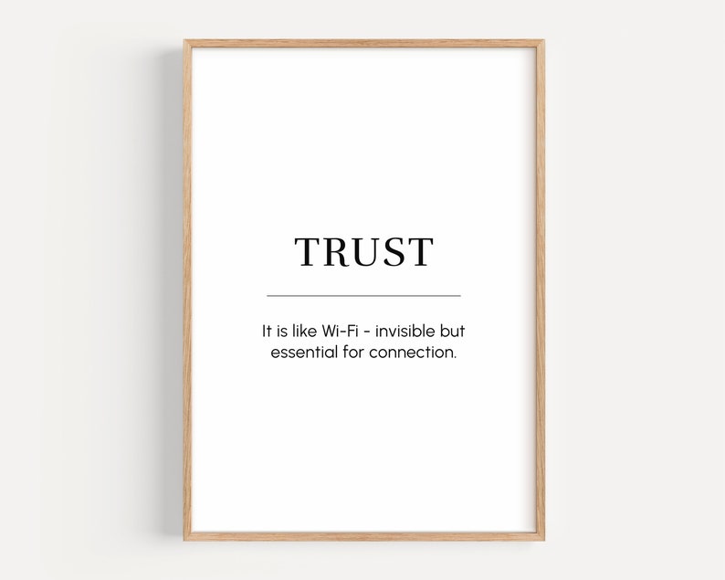 Trust Definition, Motivational Wall Art, Collaborative Entrepreneur ...