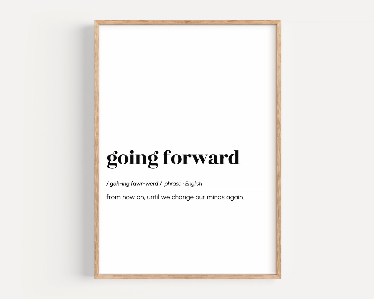 Going Forward, Funny Definition Print, Office Wall Art, Home Office ...