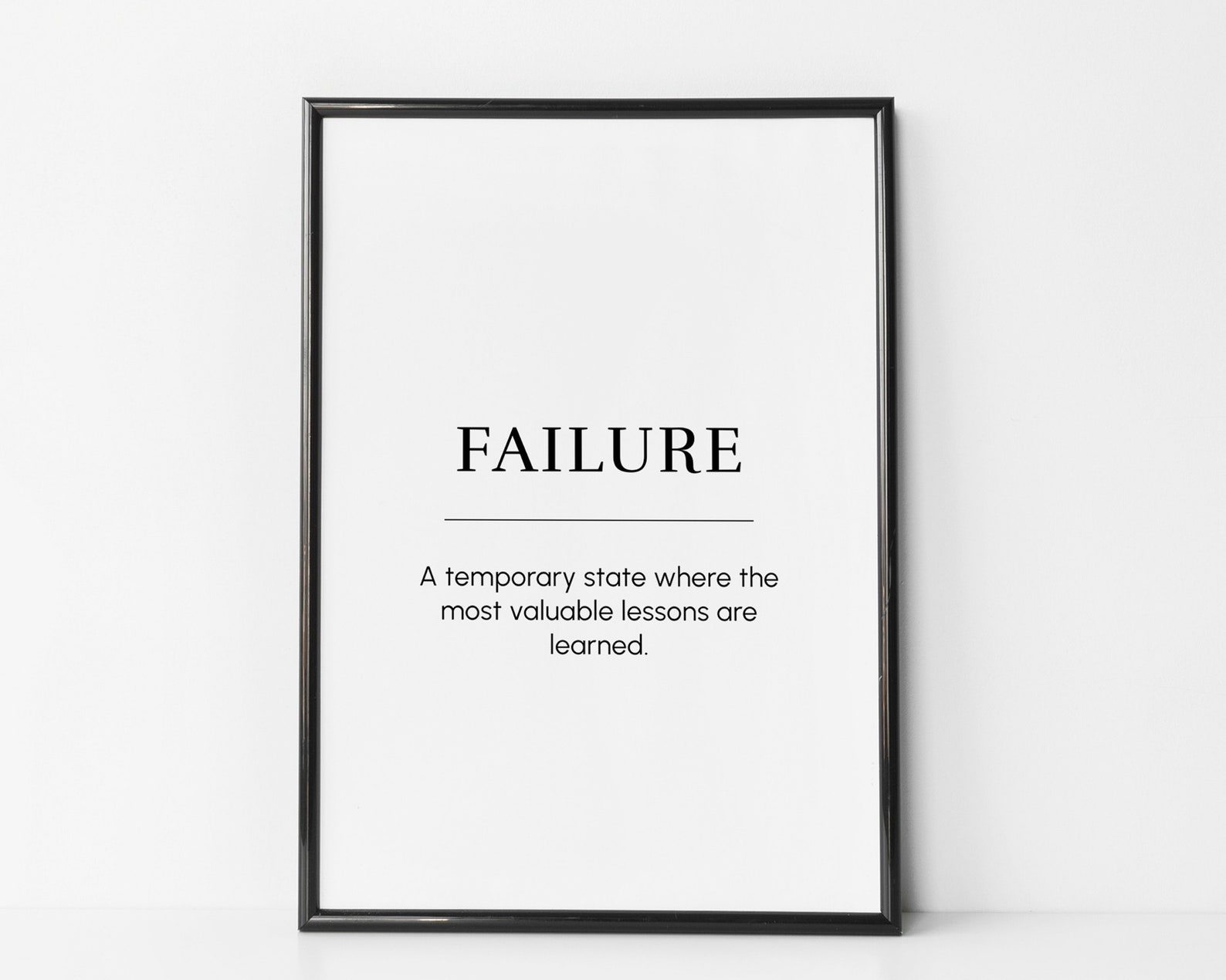 Failure, Motivational Wall Art, Success Quote Poster, Inspirational ...