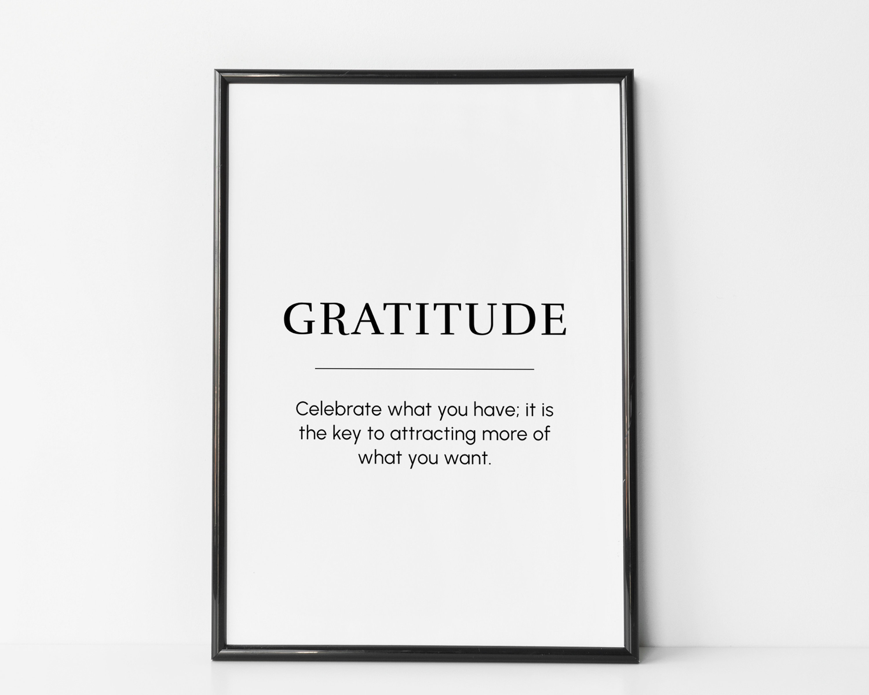 Gratitude Quote, Motivational Wall Art, Positive Mindset Print ...