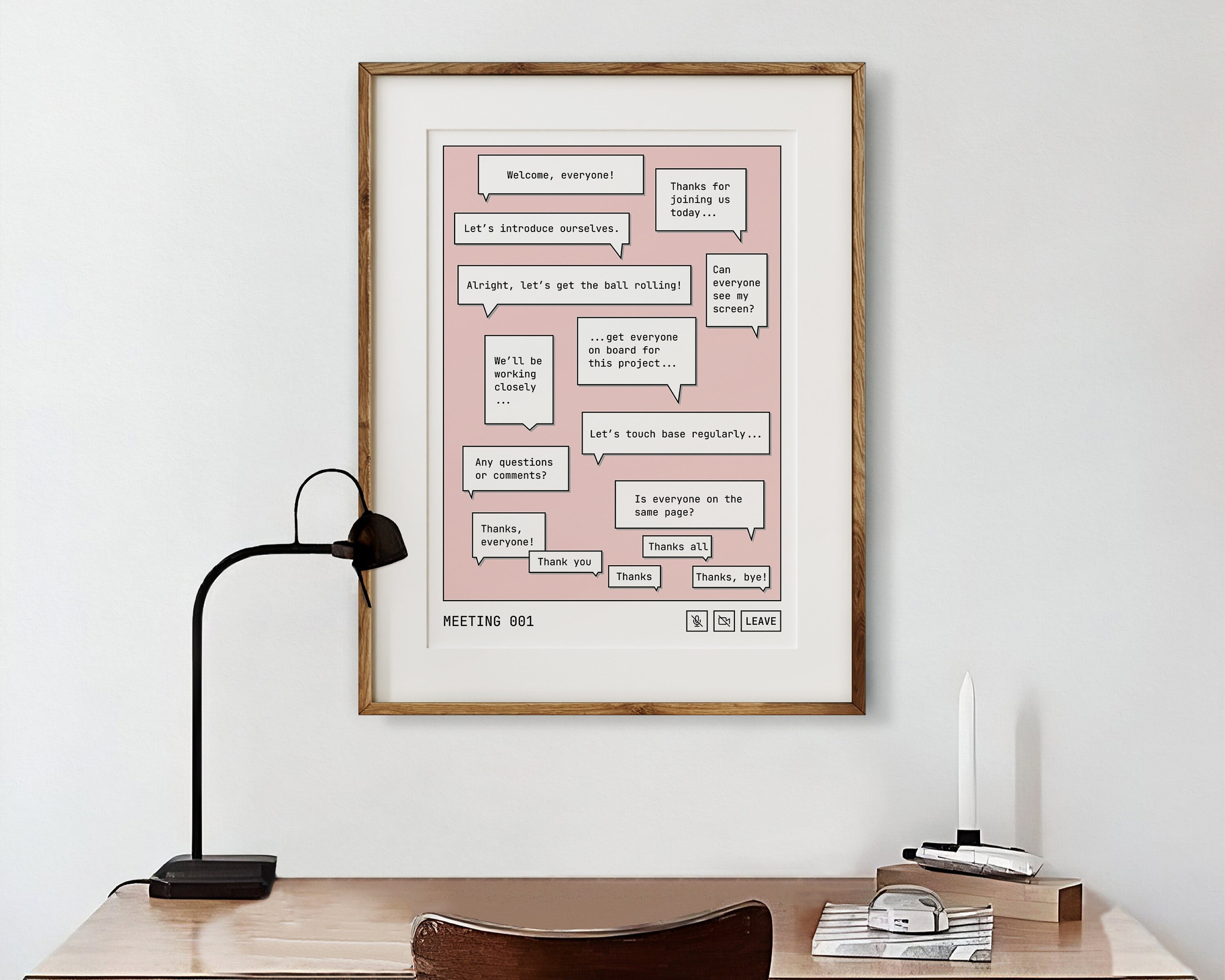 Funny Office Meeting Poster, Home Office Decor, Cubicle Decor, Office ...