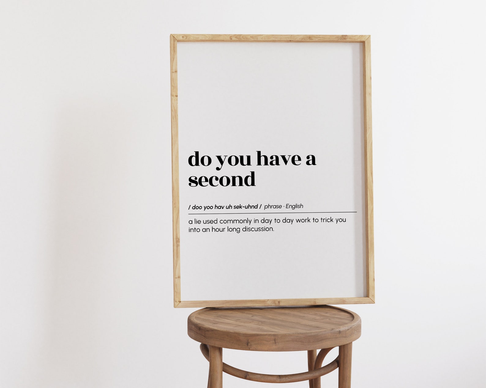 Do You Have a Second, Funny Definition Print, Funny Office Wall Art ...