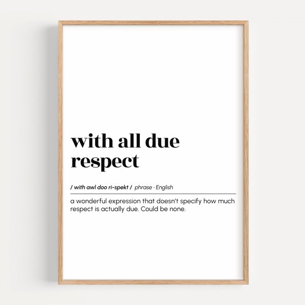 Respect Poster - Etsy