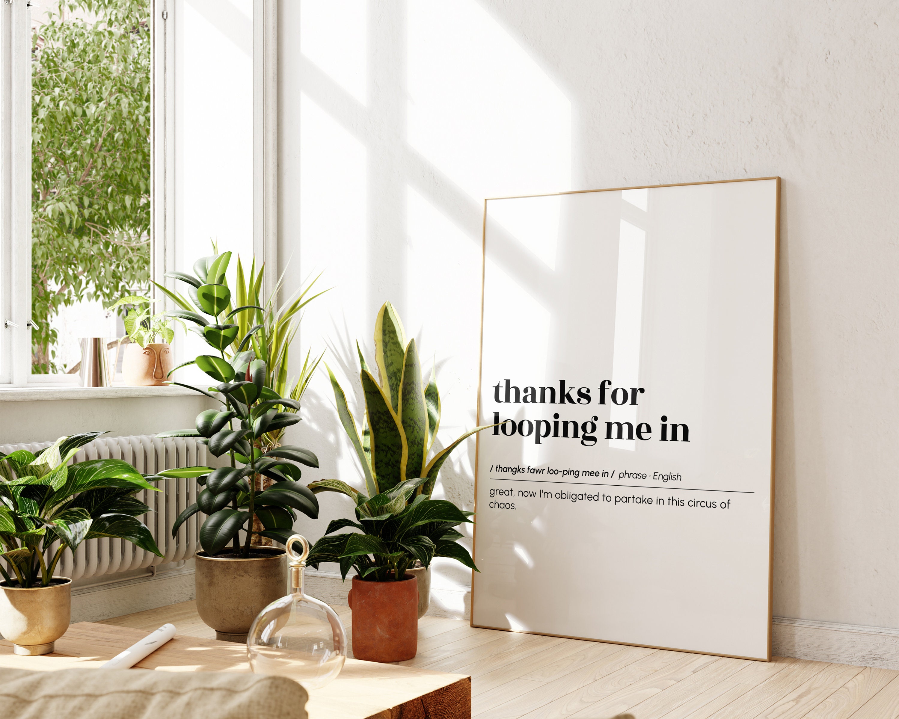 Thanks for Looping Me In, Funny Cubicle Poster, Email Definition Print ...