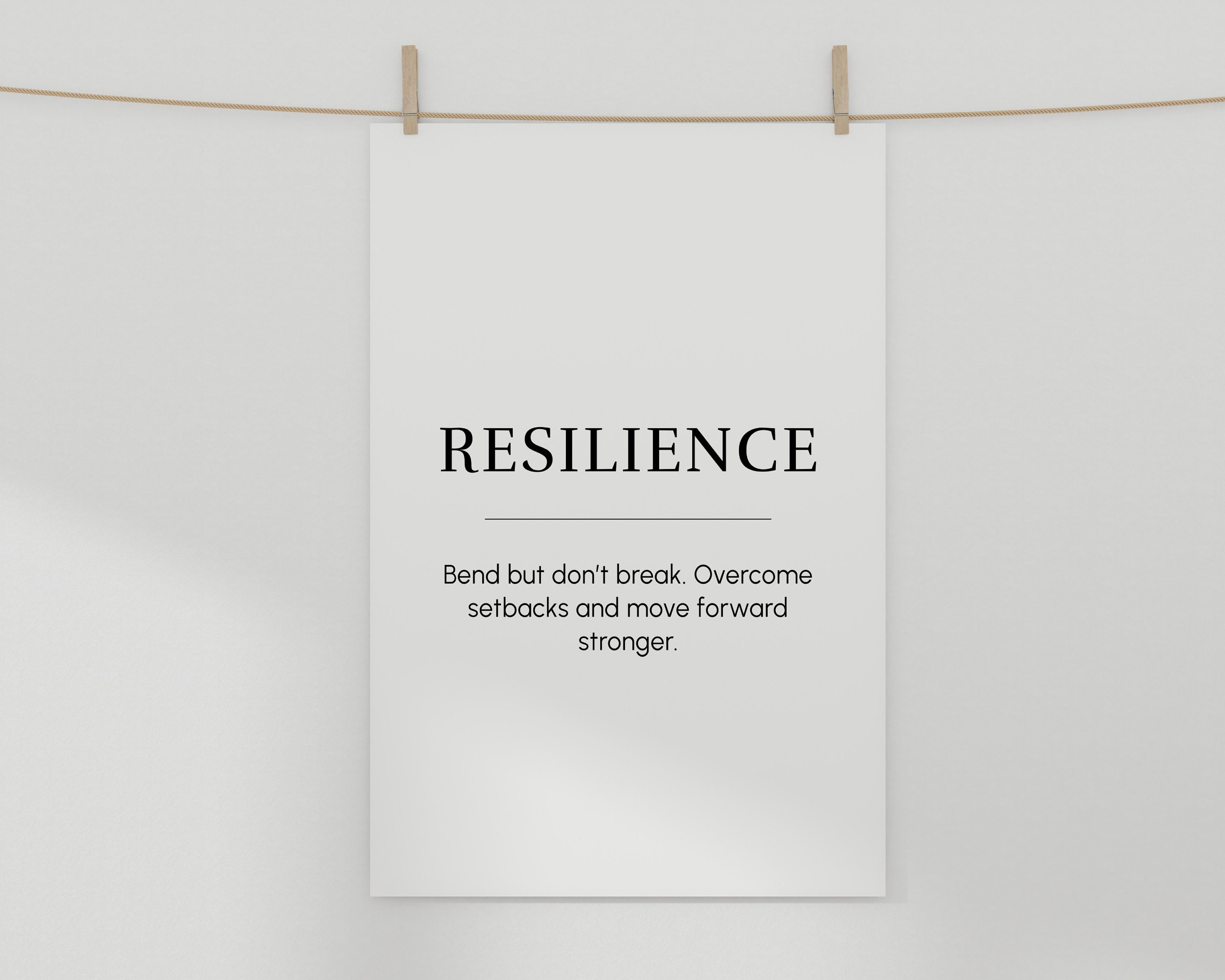 Resilience Meaning, Motivational Wall Art, Positive Entrepreneur ...