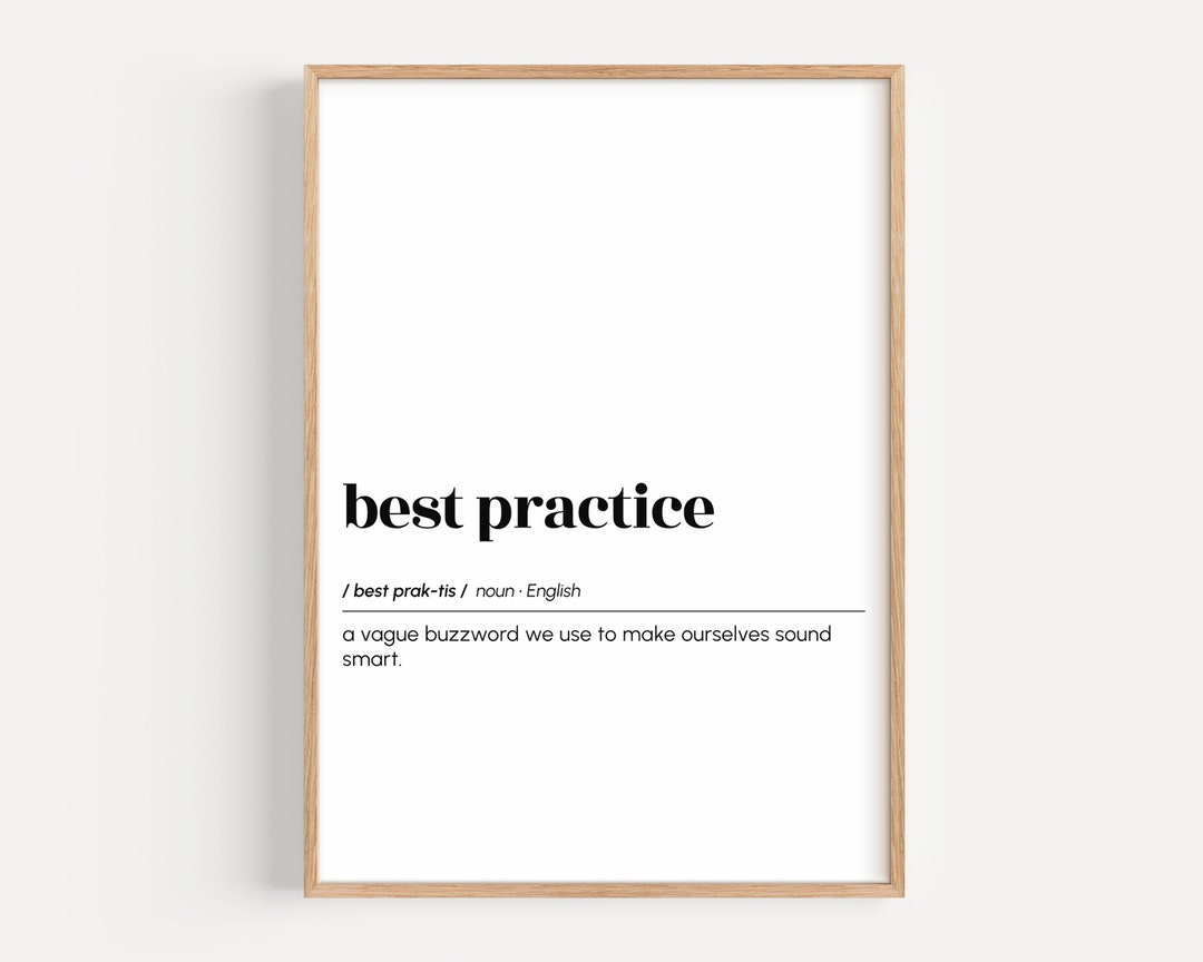 Best Practice, Funny Definition Print, Funny Office Wall Art, Home ...