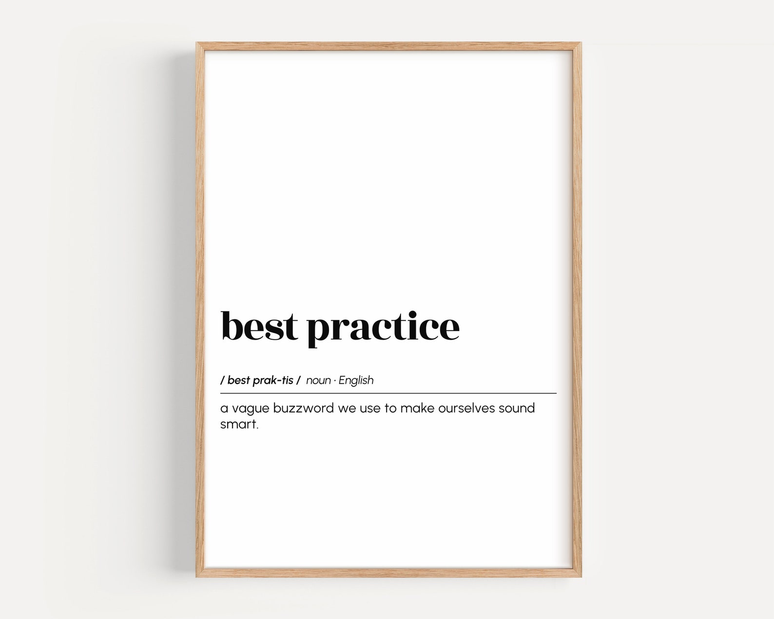 Best Practice, Funny Definition Print, Funny Office Wall Art, Home ...