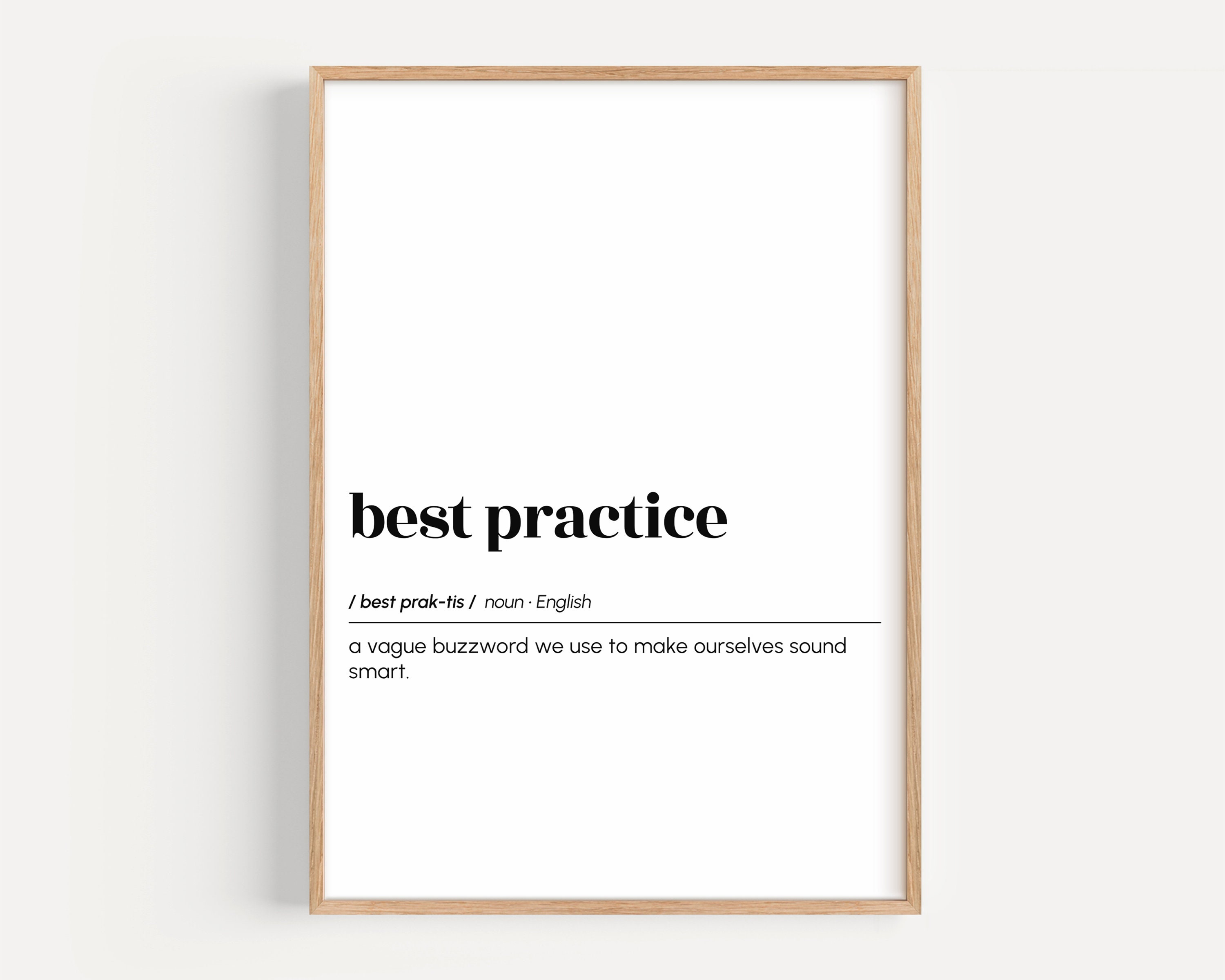 Best Practice, Funny Definition Print, Funny Office Wall Art, Home ...