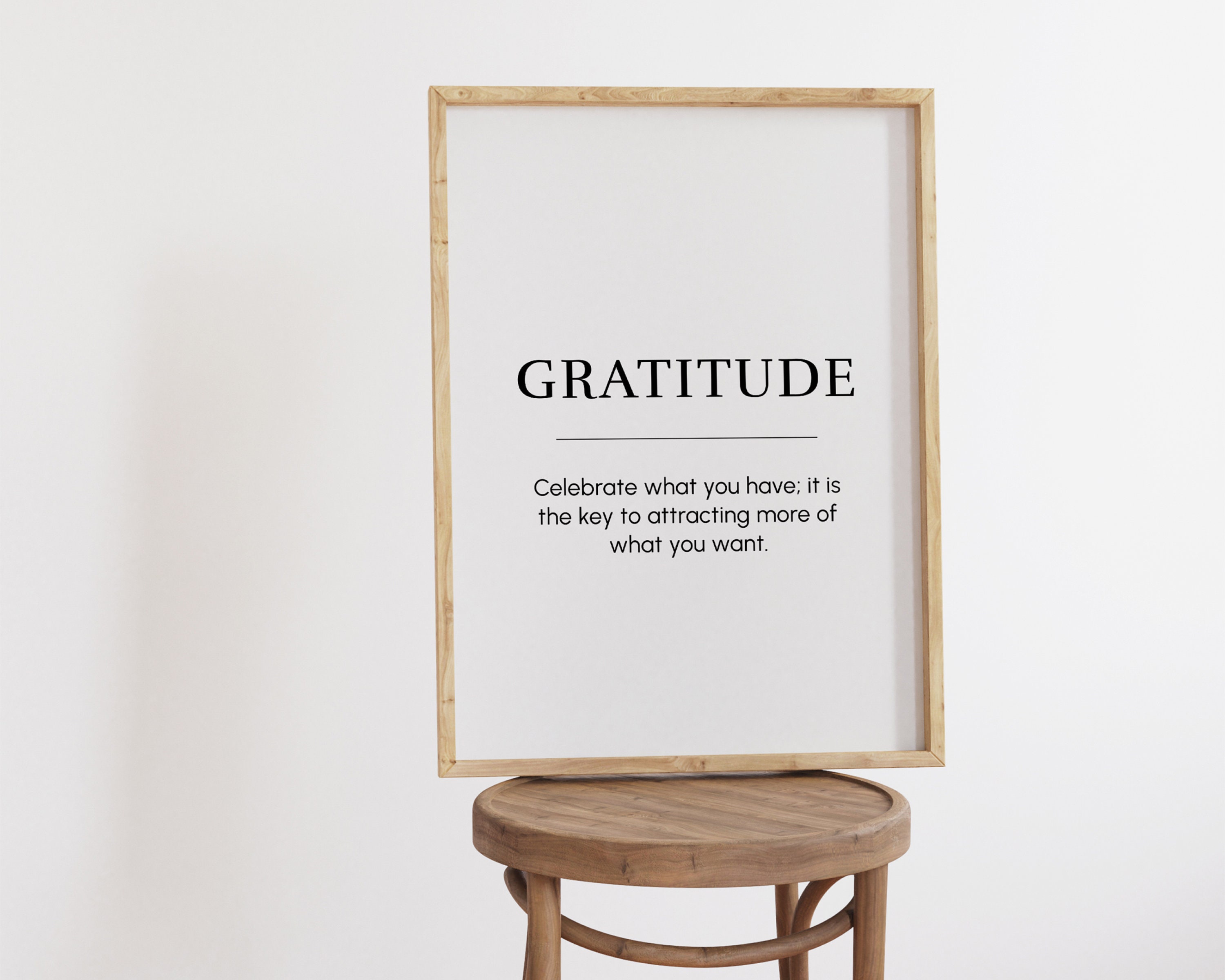Gratitude Quote, Motivational Wall Art, Positive Mindset Print ...