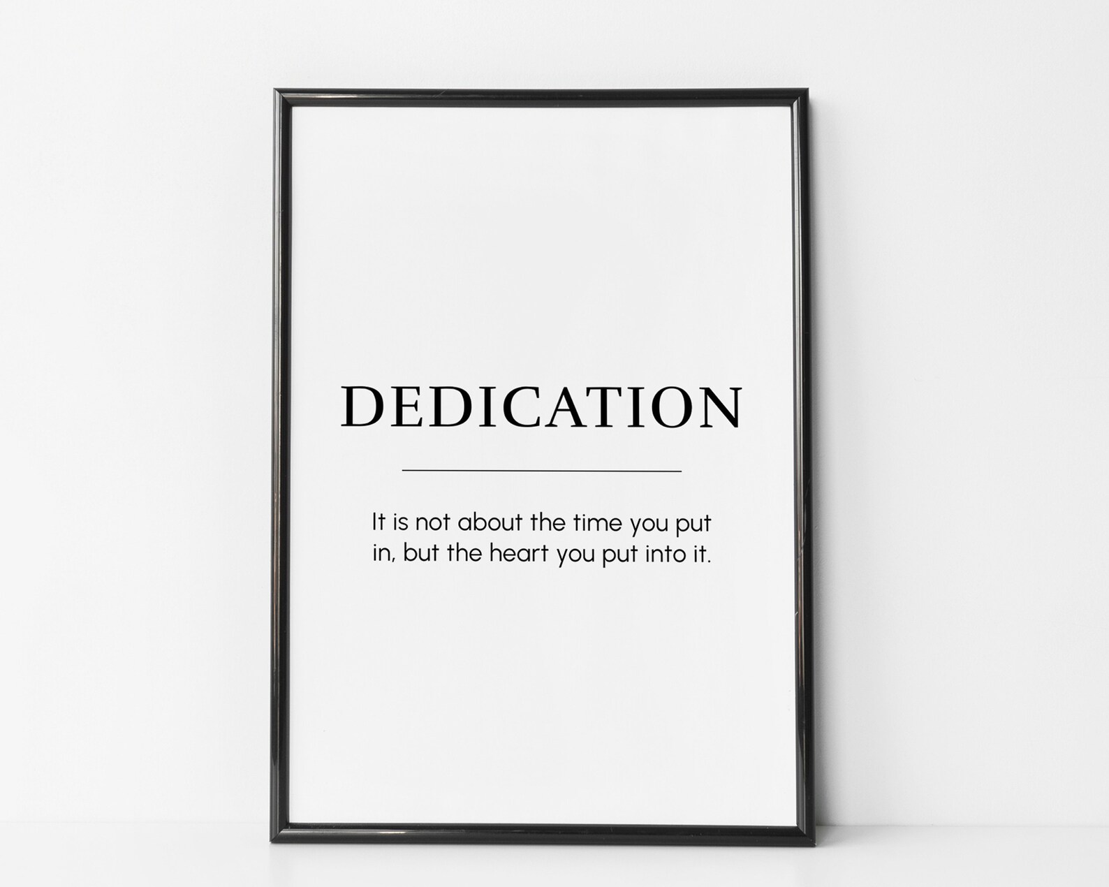 Motivational Wall Art, Dedication, Inspirational Quote Print, Poster ...