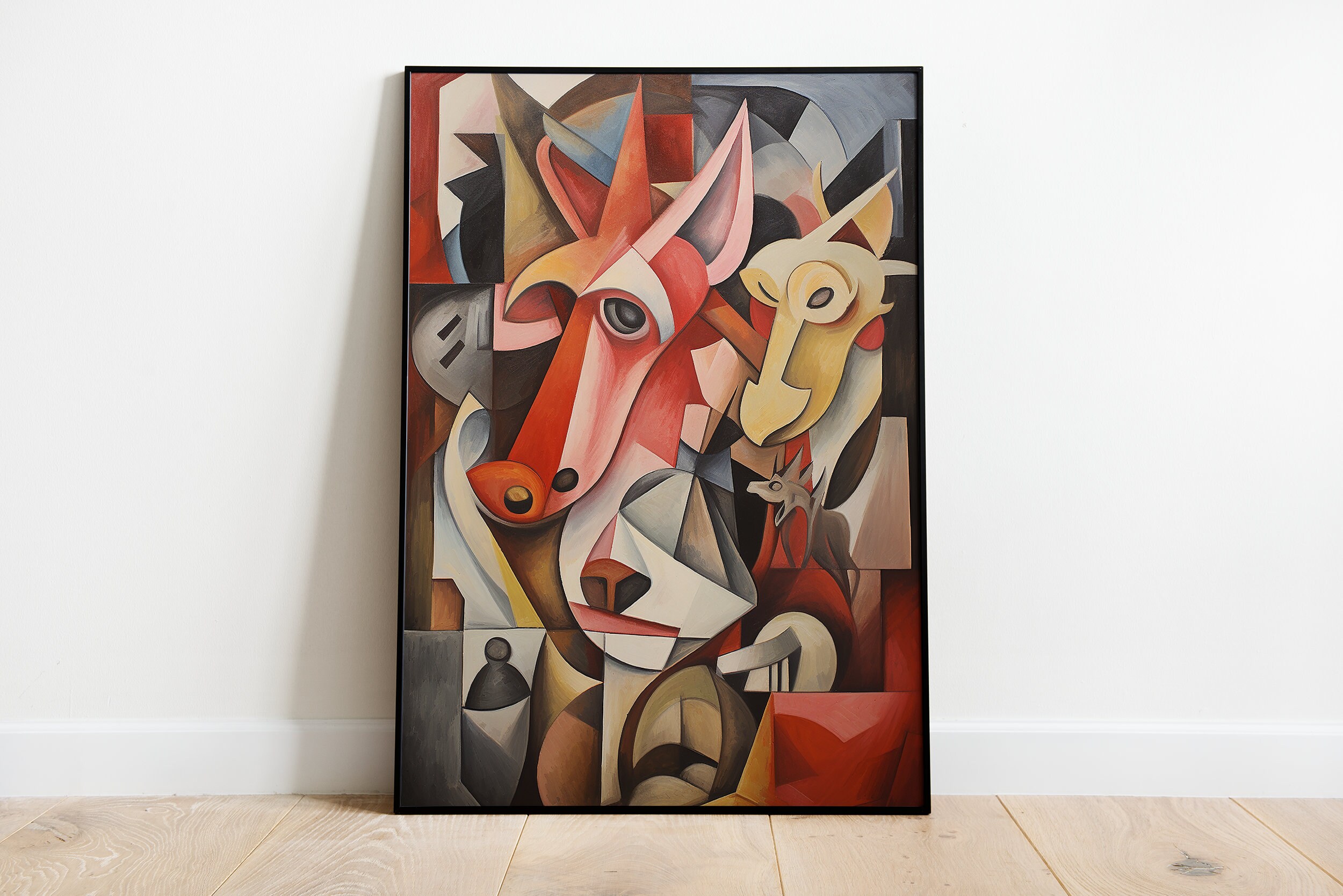 A Cubist Depiction of Animal Farm Home Decor Digital - Etsy