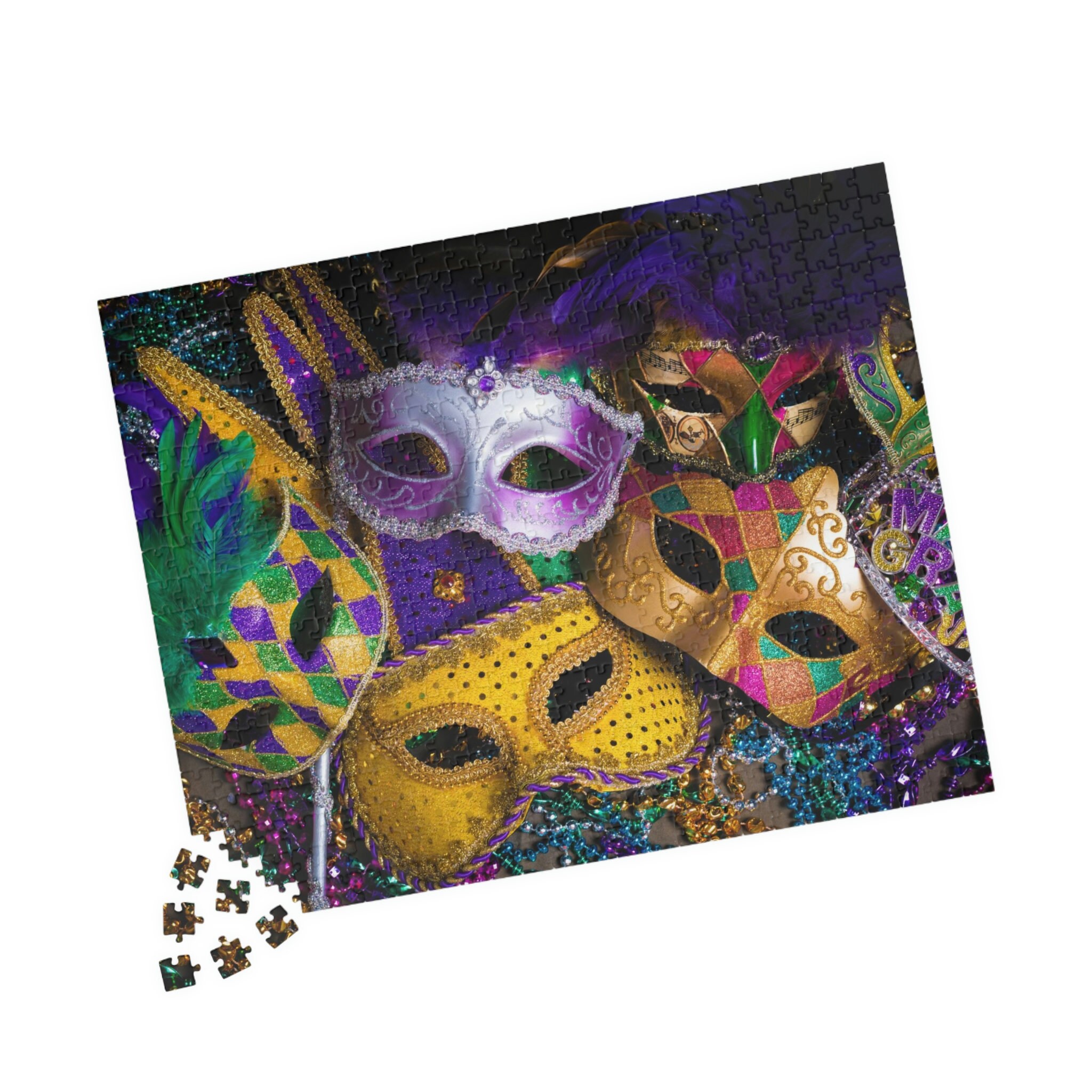 Mardi Gras Mask Jigsaw Puzzle, New Orleans Puzzle, Big Easy, Carnival ...