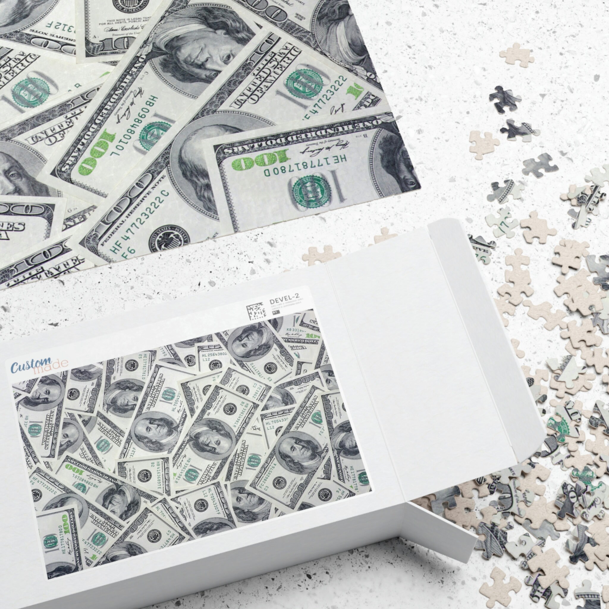 Money Puzzle, 100 Dollar Bills Puzzle, Cash Money Puzzle, Ben Franklin ...