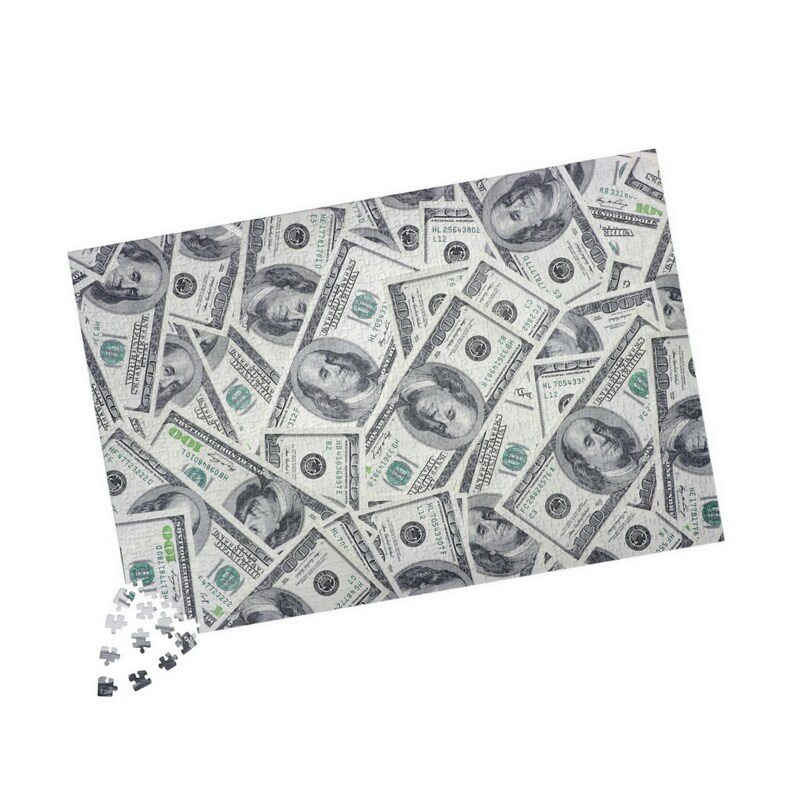 Money Puzzle, 100 Dollar Bills Puzzle, Cash Money Puzzle, Ben Franklin ...