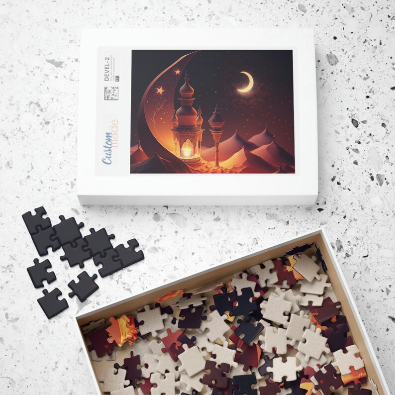 Ramadan Lantern Puzzle, Ramadan Crescent Moon Puzzle, Ramadan Fanoos Lantern, Holy Month Gift ...