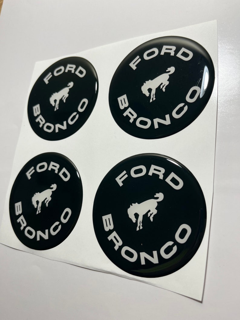 Ford Bronco Decals Center Wheel Caps Self-adhesive Stickers Logo Emblem ...
