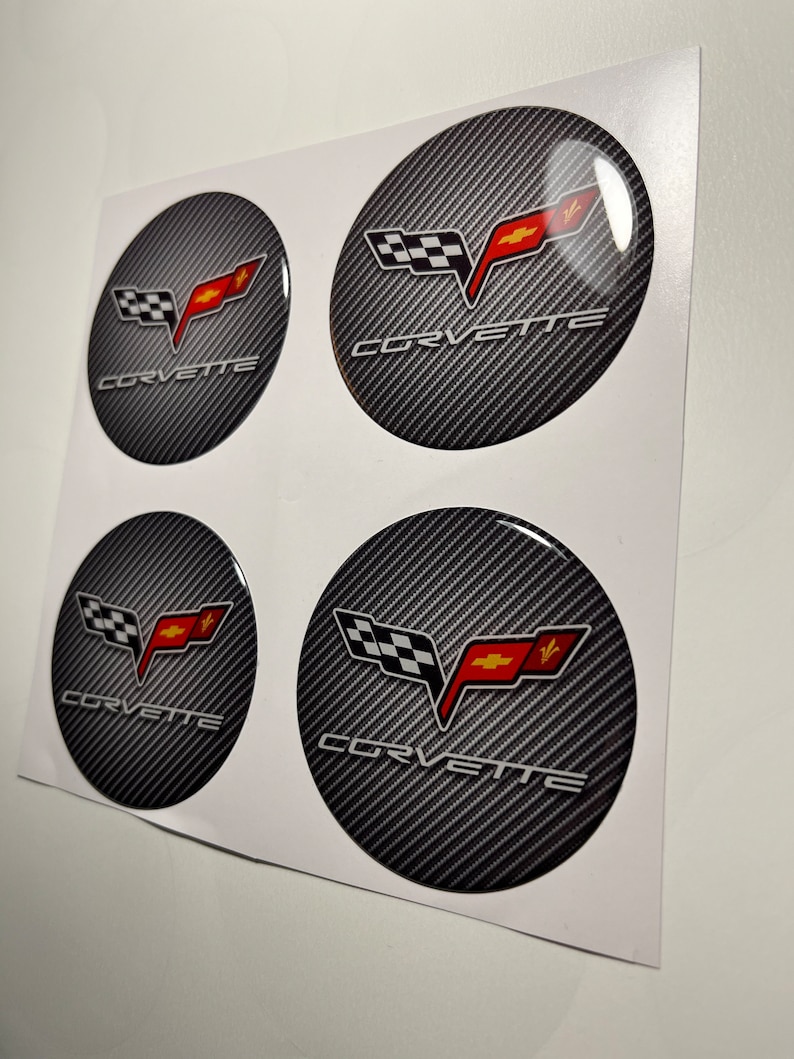 Corvette Decals Center Wheel Caps Self-adhesive Stickers Logo Emblem ...