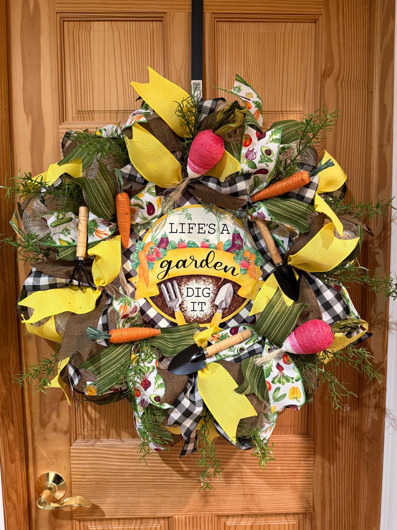 Garden Wreath JUMBO Garden Paradise Artificial Decor Wreath Life’s a ...