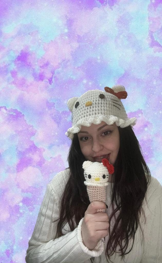Hello Kitty Bucket Hat Sanrio Hello Kitty Crochet Hat Kawaii - Etsy