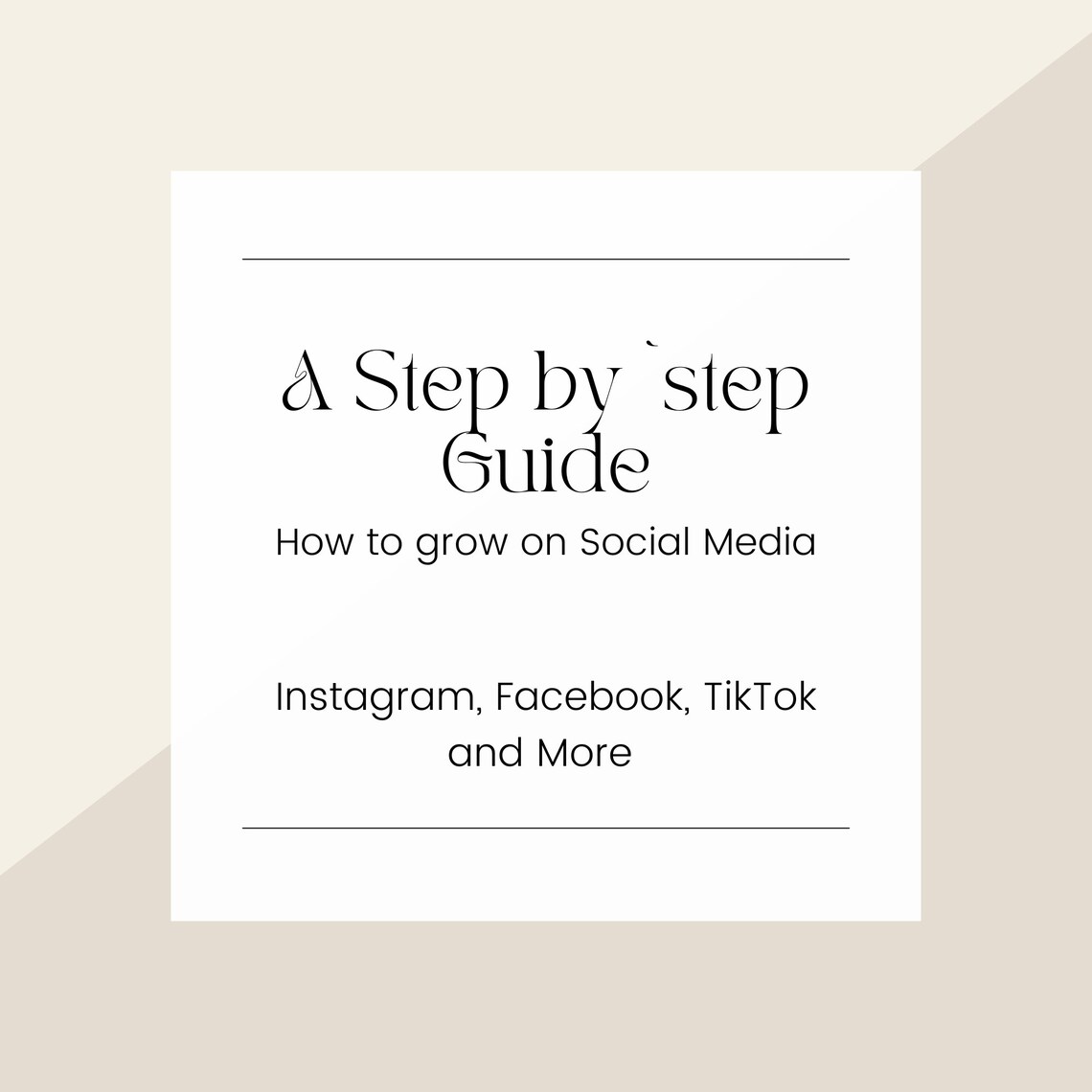 Social Media Growth Guide, Instagram, Facebook, Tiktok, Social Media ...