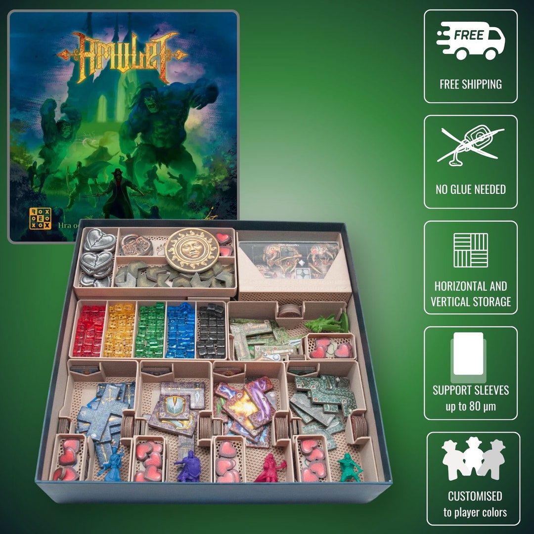 Amulet - 3D Printed Wood Insert | Board Game Organizer | Speeds up ...