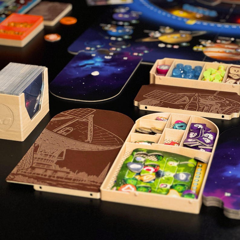 SETI - 3D Printed Wooden Insert | Board Game Organizer | Speeds up ...