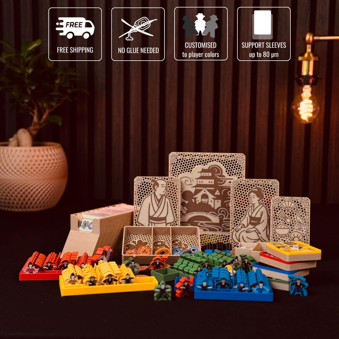 The White Castle + Matcha - 3D Printed Wood Insert | Board Game Organizer | Speeds up Setup ...