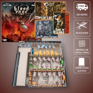 Blood Rage - 3D Printed Wood Insert | Board Game Organizer | Speeds up ...