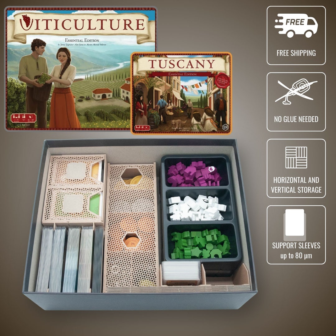 Viticulture: Essential Edition - 3D Printed Wood Insert | Board Game ...