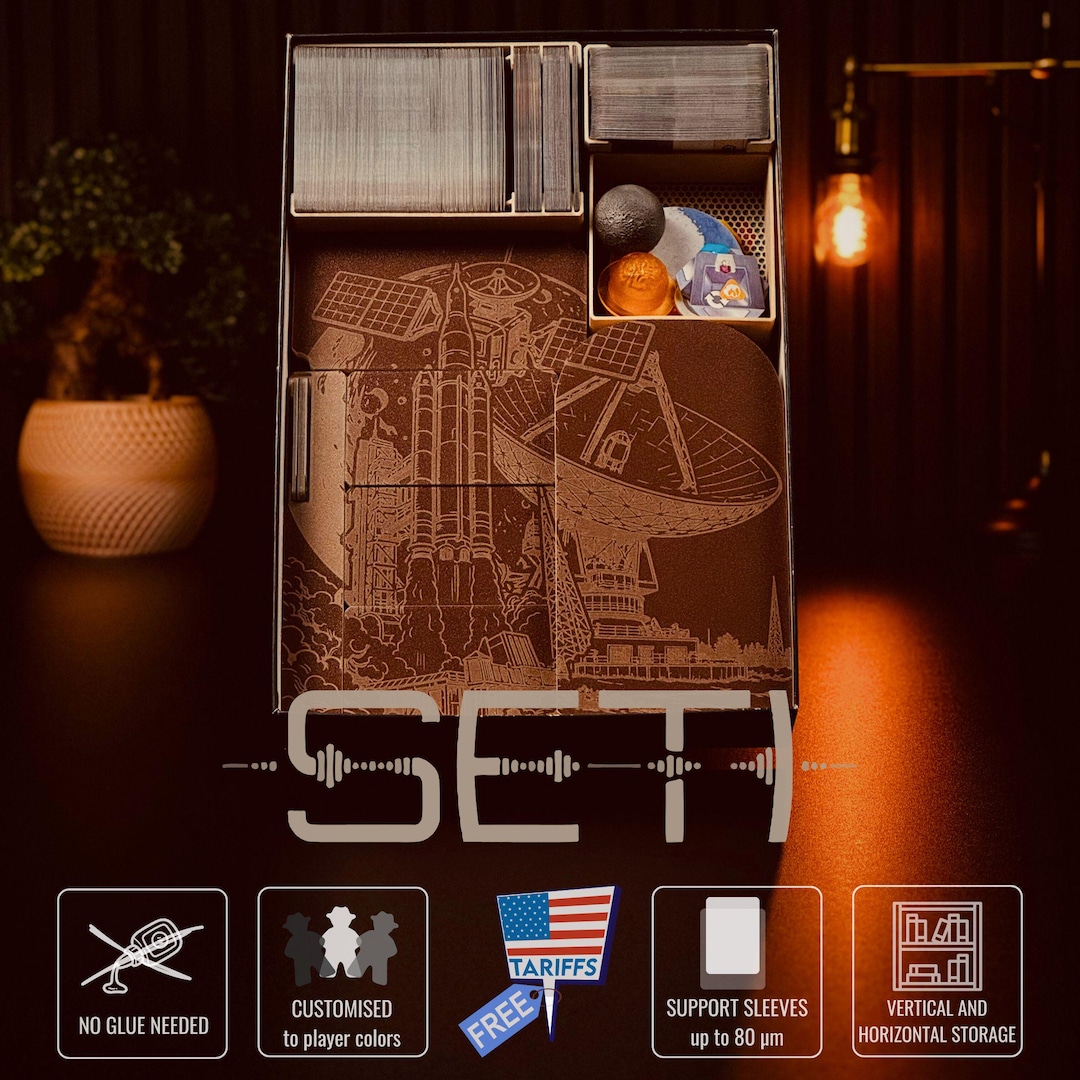 SETI - 3D Printed Wooden Insert | Board Game Organizer | Speeds up ...