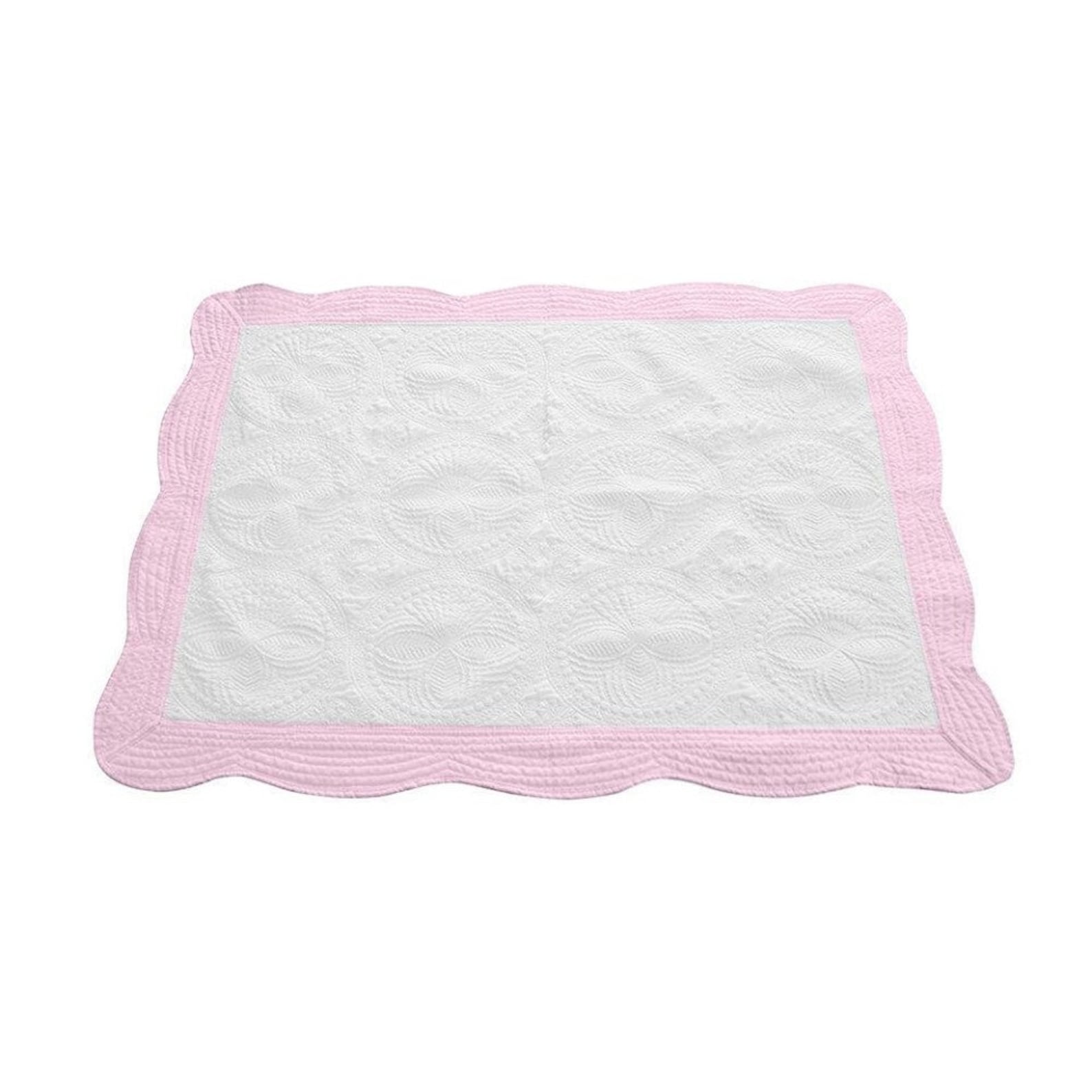 Heirloom Baby Quilt Blank Embroidery Quilt Pink Quilt Blue - Etsy