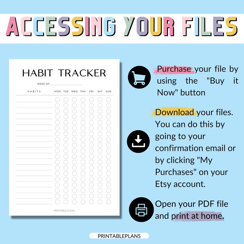 A4 Weekly Habit Tracker | Printable, Habit Tracker Template, Routine ...