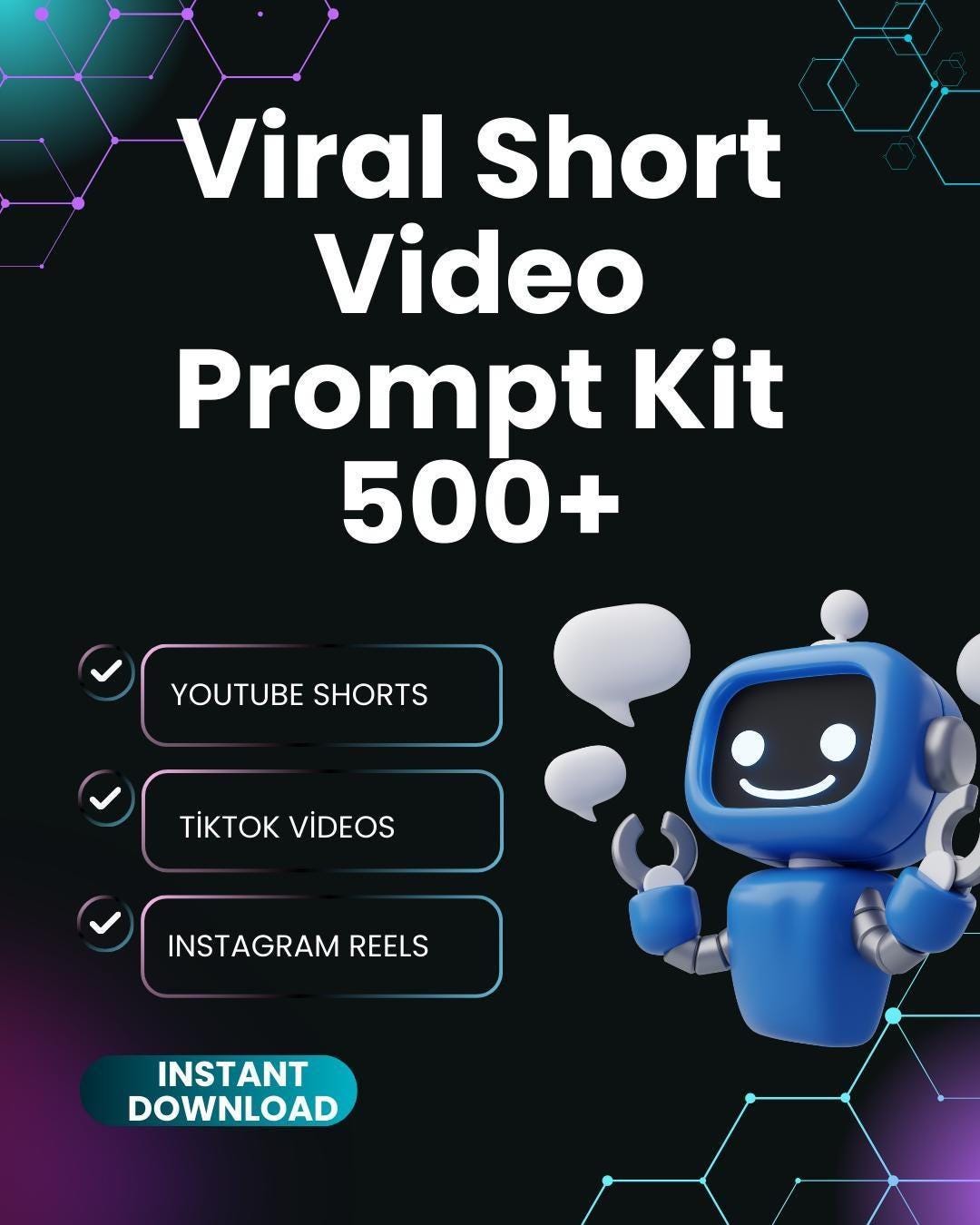 Viral Short Video Prompt Kit 500+ | Tiktok, Reels & Youtube Shorts ...