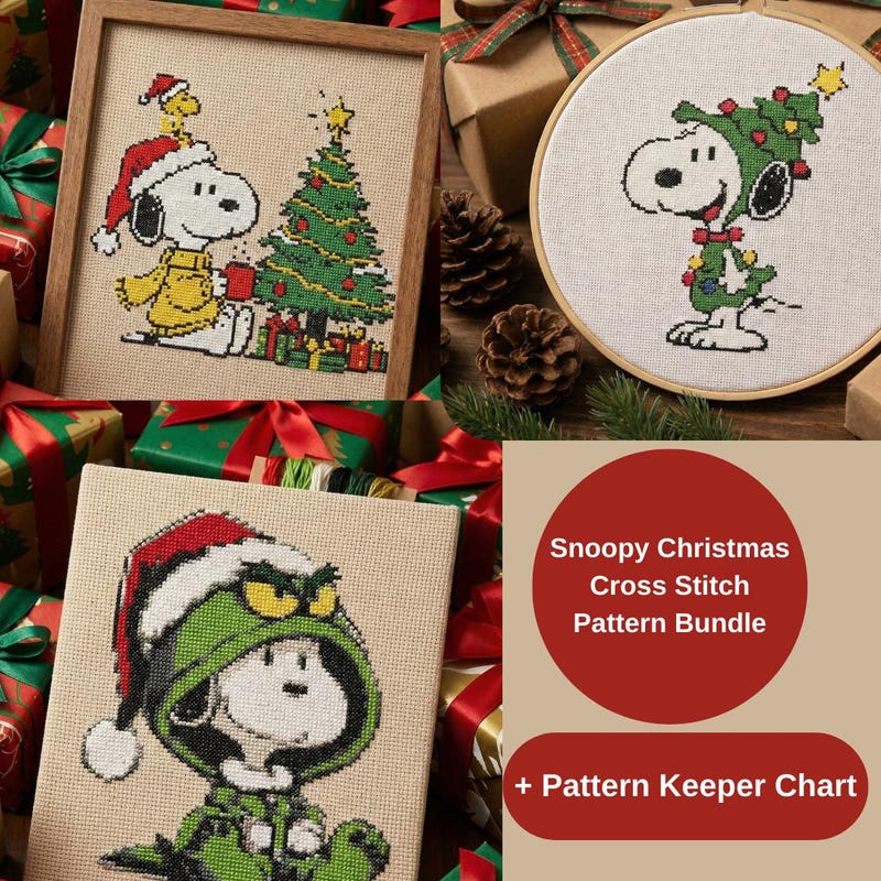 Snoopy Cross Stitch - Etsy