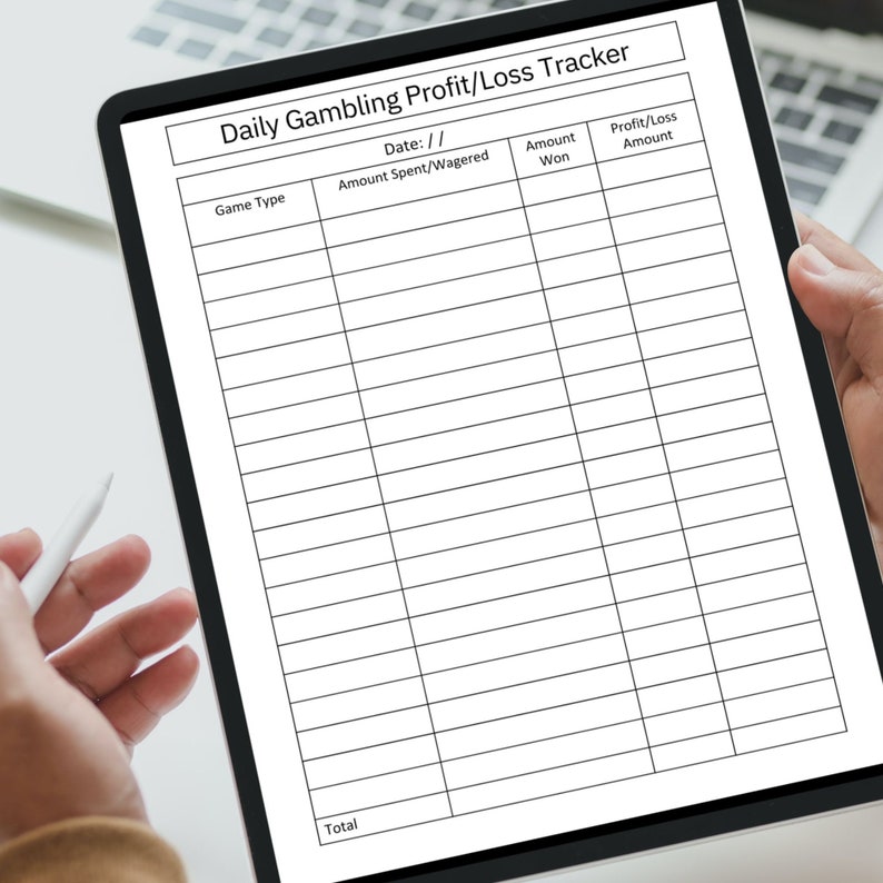 Gambling Profit/loss Tracker: Daily, Monthly, Yearly (printable) - Etsy