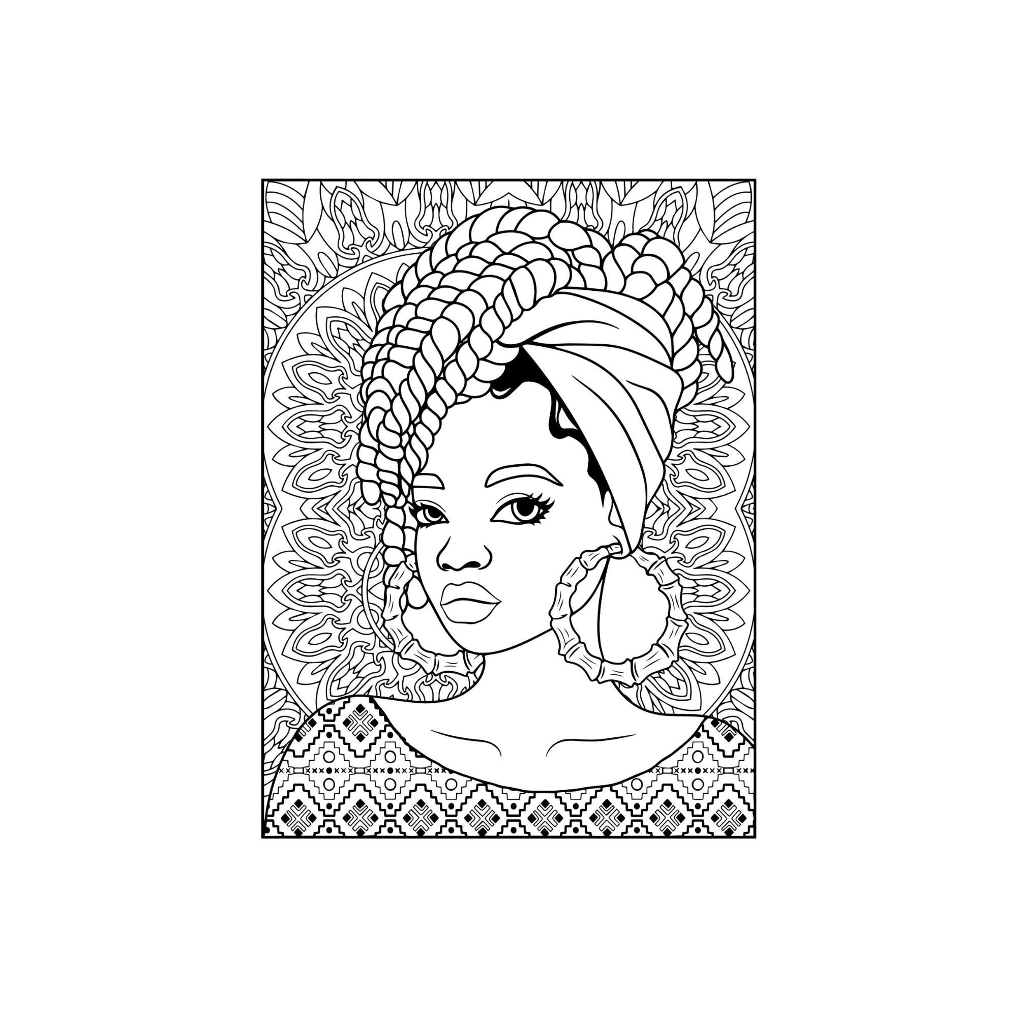 Black Women Coloring Pages: Positive Affirmations (PDF Download) - Etsy