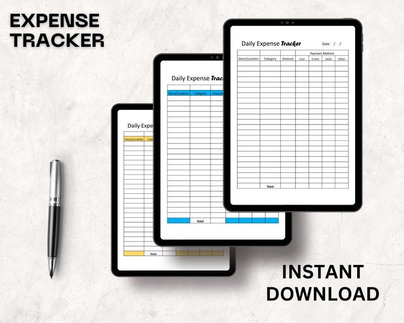Printable Expense Tracker: Income and Budget Planner (PDF) - Etsy