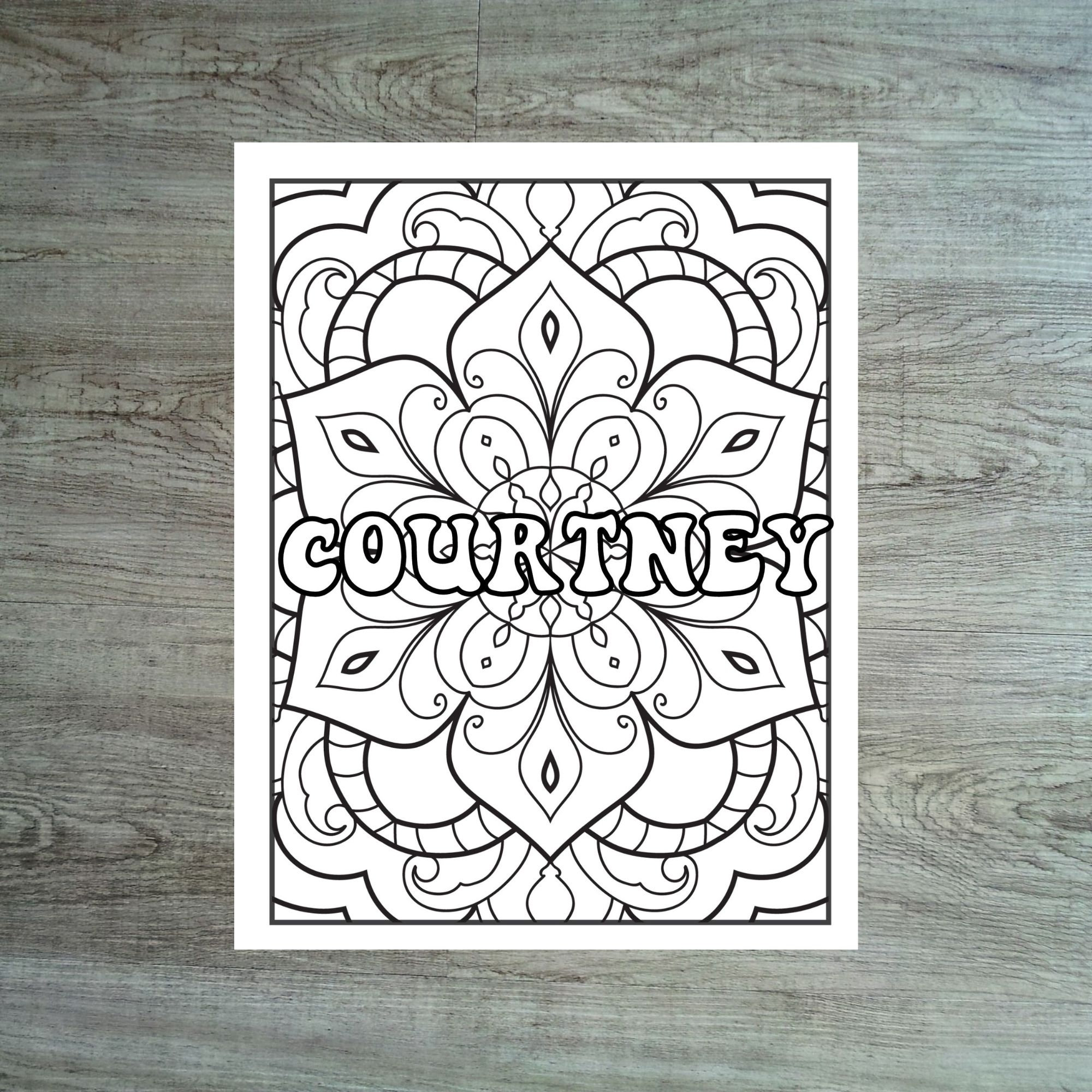 Customized Mandala Coloring Pages for Adults-printable Customized ...