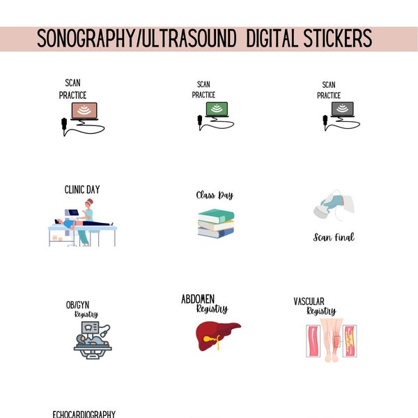 Sonography Stickers - Etsy