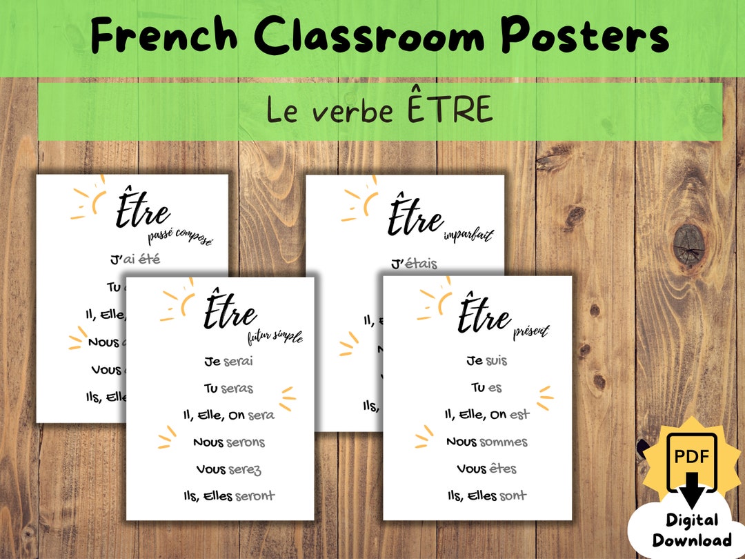 French Classroom Poster Le Verbe ÊTRE classroom Decor, Language ...