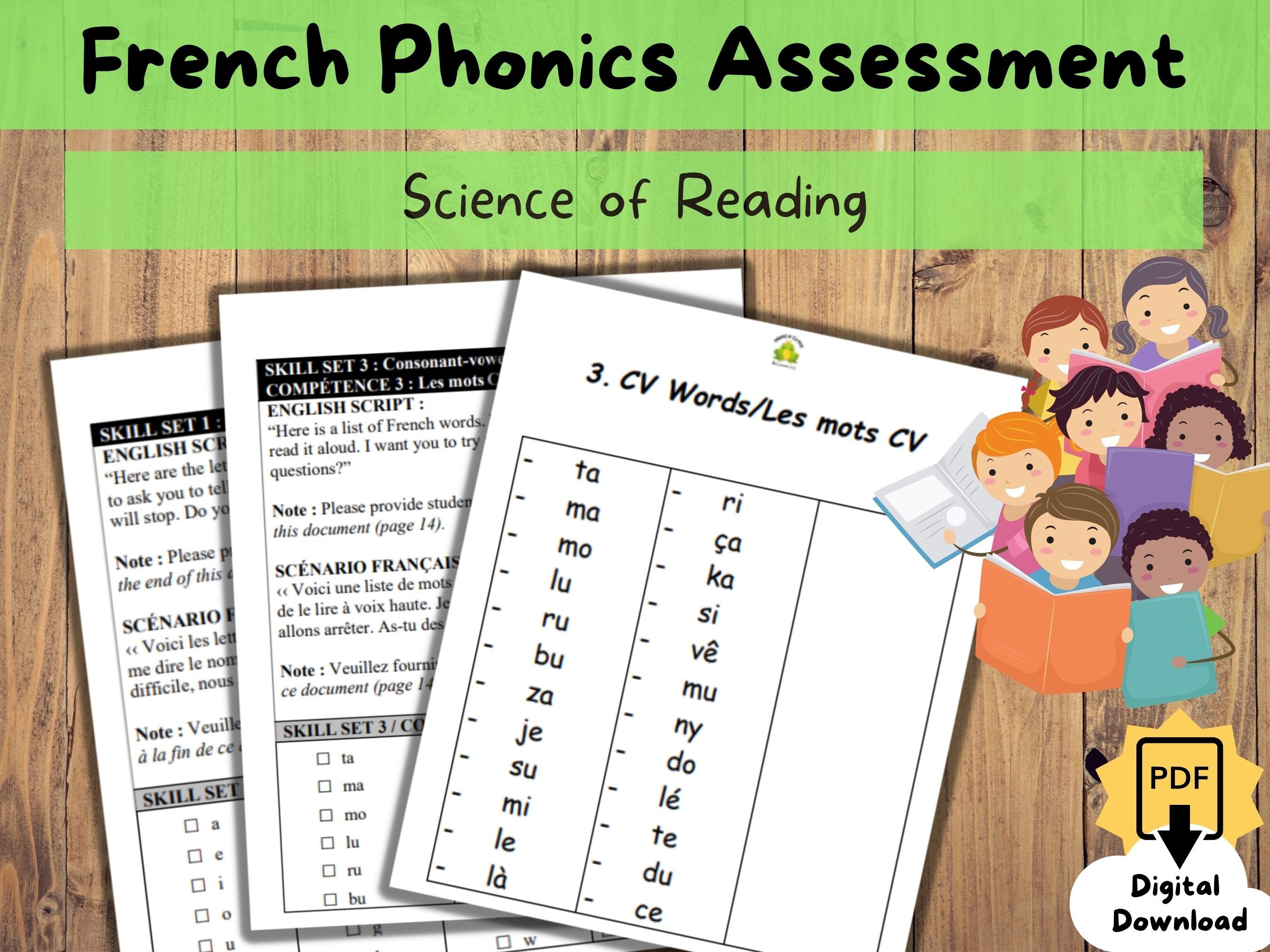 French Phonics Assessment (science of Reading, French Decoding, French ...