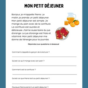 BUNDLE Basic French Reading Comprehensions (french Learning, Classroom ...