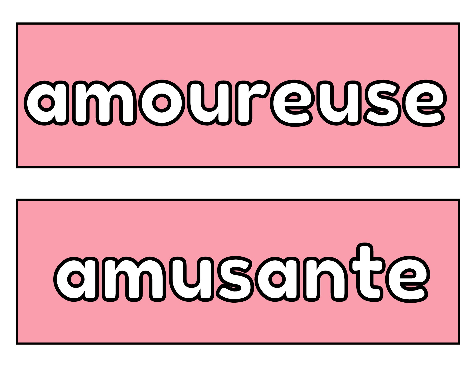 French Adjectives for Classroom Word Walls (french Vocabulary ...